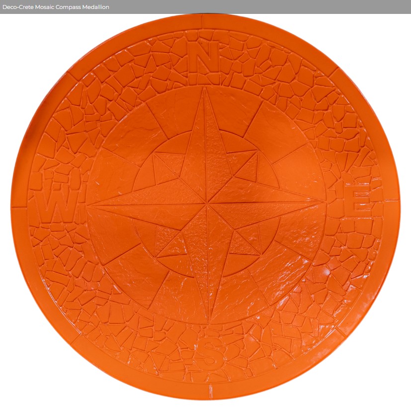 DECO-CRETE CONCRETE STAMP - MOSAIC COMPASS 48" MEDALLION Rentals ...